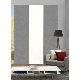 Home Wohnideen Schiebegardine &raquo;PIVE 3er SET&laquo; Paneelwagen 3 Stk. tlg. Schiebevorhang Digidruck 3er Set PIVE grau Polyester 245cm, Paneelwagen, 60cm