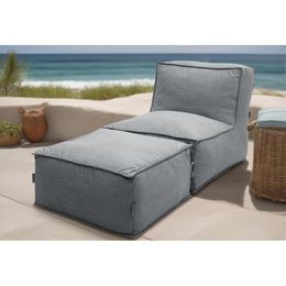 DOMO collection Hocker &raquo;Fiu f&uuml;r Terrasse, Balkon, Garten, Camping - wetterfest&laquo; Aufblasbarer Outdoor Sitzhocker 75 x 70 cm, klein verstaubar grau 100%