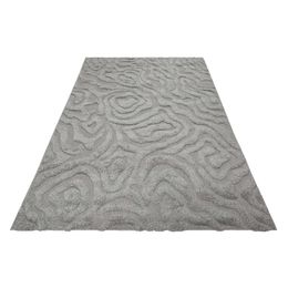 Esprit Outdoorteppich &raquo;Soul Jack, ESP-54230&laquo; rechteckig 4 mm H&ouml;he Hoch-Tief-Effekt, florale Struktur, modern, robust, Terrasse, K&uuml;che grau Polypropylen (PP) 