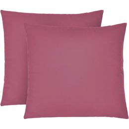 Biberna Kissenbezug &raquo;Michi Feinjersey mit Rei&szlig;verschluss&laquo; verschiedene Gr&ouml;&szlig;en, Feinjersey Kissenh&uuml;lle aus 100% Baumwolle lila Feinjersey, Obermaterial: 100% 