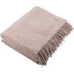 ZOEPPRITZ1828 Wohndecke &raquo;Since 1828 Lambswool&laquo; klassisch unifarbenes Plaid aus Schurwolle Wolle B/L: 140cm x 190cm