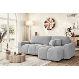 Home Affaire Ecksofa &raquo;FELICI, Schlafsofa 233cm, L-Form mit Recamiere beidseitig montierbar&laquo; Designsofa mit Bettfunktion und Bettkasten, Ma&szlig;e B/T/H: 