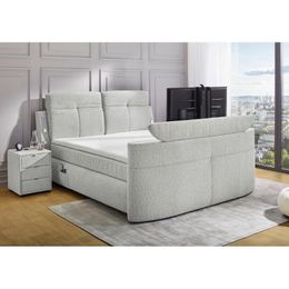 Jockenh&ouml;fer Boxspringbett &raquo;Movie Star in der Gr&ouml;&szlig;e 180x200cm&laquo; mit versenkbarem TV-Lift und Fernbedienung, verstellbare Kopfst&uuml;tzen Bezug Bett: Microfaser (100% 