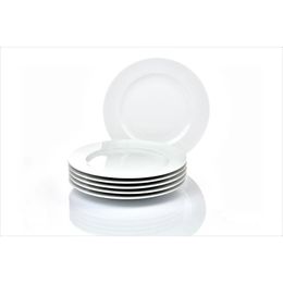 Retsch Arzberg Fr&uuml;hst&uuml;cksteller &raquo;Teller Set, HEIKE WEISS, Dessert- & Kuchenteller 21 cm, Porzellan&laquo; perfekt f&uuml;r Fr&uuml;hst&uuml;ck, Kaffee, Abendessen, sp&uuml;lmaschinenfest wei&szlig;