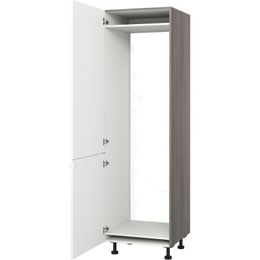 KOCHSTATION K&uuml;hlumbauschrank &raquo;Trea&laquo; f&uuml;r integrierte K&uuml;hl-Gefrierkombi 176,6 cm, Breite 60 cm, H&ouml;he 195 cm wei&szlig; B/H/T: 60cm x 195cm x 56cm, T&uuml;ren: 2 
