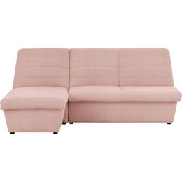 LOOKS by Wolfgang Joop Ecksofa &raquo;LOOKS VIII L-Form&laquo; Quersteppung, ohne Armlehnen, in zwei verschiedenen Gr&ouml;&szlig;en rosa 100% Polyester B/H/T: 214cm x 92cm 
