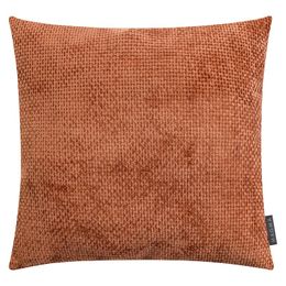 MAGMA Dekokissen &raquo;ARLO Kissen 45x45&laquo; Luxuri&ouml;ses Zierkissen mit samtiger Struktur in zeitlosem Design braun Chenille, Faserb&auml;llchen (Polyester), Polyester B/