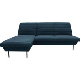 LOOKS by Wolfgang Joop Ecksofa &raquo;LOOKS IX L-Form&laquo; Quersteppung, ohne Armlehnen blau 100% Polyester B/H/T: 214cm x 92cm x 168cm, Feinstruktur, Longchair