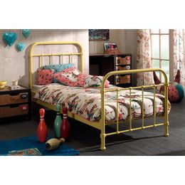 Vipack Einzelbett &raquo;New York, Bettgestell Metall, pulverbeschichtet, in zeitlosem Design&laquo; H/T ca. 100x210cm, inkl. Lattenrost, sehr stabil gebaut, zwei 