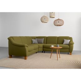 OTTO home Ecksofa &raquo;Caldera L-Form&laquo; Federkern, optional Kopfteilverstellung, Schlaffunktion & Bettkasten gr&uuml;n 98% Polyester 2% Polyamid B/H/T: 270cm x 