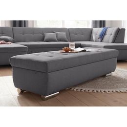 DOMO collection Hocker &raquo;Aversa&laquo; schwarz Struktur weich (100% Polyester);Luxus-Microfaser (100% Polyester);Struktur (100% Polyester) B/H/T: 161cm x 