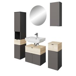 Badm&ouml;bel-Set &raquo;Quickset 394&laquo; Komplett-Set, 5 Stk. tlg. grau Einheitsgr&ouml;&szlig;e