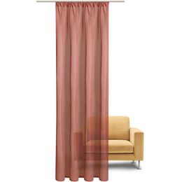 GERSTER Gardine &raquo;Senja&laquo; Kr&auml;uselband 1 Stk. tlg. Fertigschal uni - nature line rosa Wirkware, Polyester 245cm, Kr&auml;uselband, 140cm