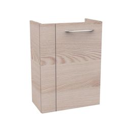 Fackelmann Waschbeckenunterschrank &raquo;SBC&laquo; Badm&ouml;bel f&uuml;r G&auml;ste-WC, Breite ca. 45 cm braun Alaska-Esche/Hellbraun, B/H/T: 44cm x 60cm x 24,3cm, T&uuml;ren: 1 