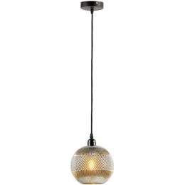Kayoom H&auml;ngeleuchte &raquo;Proxima&laquo; E27 1 Stk. handgefertigt, modern braun &Oslash; 19cm H: 21cm, 1 Stk.