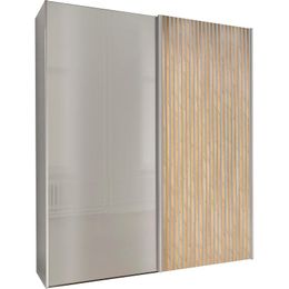 Wiemann Schwebet&uuml;renschrank &raquo;Denver&laquo; hochwertige Beschl&auml;ge beige Floatglas, Holzwerkstoff Champagner-Dekor, B/H/T: 197,3cm x 236cm x 67cm, T&uuml;ren: 2 