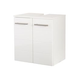 Welltime Waschbeckenunterschrank &raquo;Porto&laquo; Badm&ouml;bel, Breite 50 cm wei&szlig; MDF B/H/T: 50cm x 53cm x 34cm, T&uuml;ren: 2 Stk.