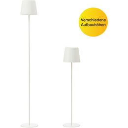 Brilliant LED Au&szlig;en-Stehlampe &raquo;Kaami - mobile LED Au&szlig;en Stehlampe&laquo; 1 Stk. Warmwei&szlig; Akkubetrieben, 129 cm, 350 lm, 3000 K, 3-Stufen dimmbar, Metall wei&szlig; &Oslash; 18cm H