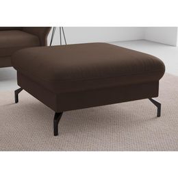 Sit & More sit&more Hocker &raquo;Fashion&laquo; inklusive Federkern, mit hochwertigen, schwarzen Metallf&uuml;&szlig;en braun B/H/T: 89cm x 45cm x 89cm, Luxus-Microfaser ALTARA NUBUCK