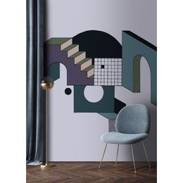 Livingwalls living walls Fototapete &raquo;Walls by Patel Freetown&laquo; glatt Vlies, Wand blau Vlies B/L: 4m x 2,7m