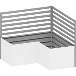 Rankgitter f&uuml;r BioHort HochBeet L2x1 silber Stahlblech B/H/T: 201cm x 91cm