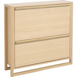 WOODMAN Schuhkommode &raquo;NewEst&laquo; Breite 100 cm, mit 2 Klappen, Holzfurnier aus Eiche, FSC braun B/H/T: 100cm x 100cm x 28cm