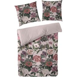 Primera Bettw&auml;sche &raquo;Mako-Satin Bettw&auml;sche "Bl&uuml;merant"&laquo; 2 Stk. Mit gro&szlig;en Blumen bunt Mako-Satin, Obermaterial: 100% Baumwolle B/L: 155cm x 220cm, 1 Stk., 1 
