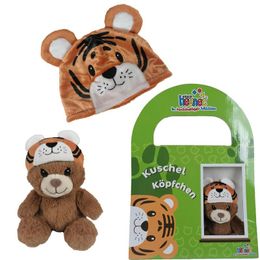 Heunec Kuscheltier &raquo;B&auml;r 13 cm mit Tigerm&uuml;tze&laquo; braun Einheitsgr&ouml;&szlig;e Kuscheltier