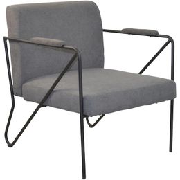 HOFMANN LIVING AND MORE Sessel 1 Stk. tlg. grau 100% polyester Stoffbezug, B/H/T: 64cm x 77cm x 76cm