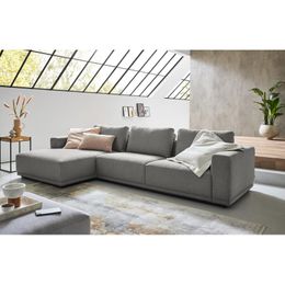 Musterring Ecksofa &raquo;JustB! PM200, Holzrahmen in schwarz, wahlw. Sitzvorzug, Breite 316cm&laquo; Anreihsofa rechts & Longchair links, mit Armlehnen, inkl. R&uuml;ckenkissen 