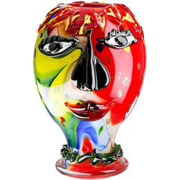 Casablanca by Gilde Tischvase &raquo;Gesichtsvaseb Andrew, mehrfarbig H.29 cm&laquo; bunt Glas B/H/T: 21cm x 29cm x 21cm &Oslash; 21cm