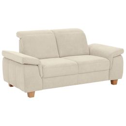 Home Affaire 2-Sitzer &raquo;Dalia&laquo; mit Federkernpolsterung, wahlweise auch mit Kopftteilverstellung beige Luxus-Microfaser Florence (100% Polyester);Luxus-
