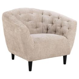 ACTONA GROUP Loungesessel &raquo;Ria&laquo; 1-Sitzer, Chenille beige, mit Rautenheftung und Taschenfedern beige 100% Polyester Chenille, B/H/T: 97cm x 78cm x 84cm