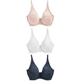 next BH Damen Gr&ouml;&szlig;e 85 navy / pastellpink / wei&szlig; Sommerkleid
