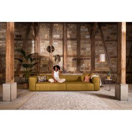 W.Schillig 4-Sitzer &raquo;around-the-block Mega Sofa, viel Platz, Breite 300cm, bequem&laquo; mit eleganter Biese, mit Federkern gelb Longlife Xtra-Leder Z69: 