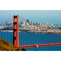 papermoon Fototapete &raquo;Golden Gate Bridge&laquo; glatt bunt Vlies B/L: 2m x 1,49m, Bahnen: 4 Stk.