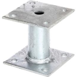 Alberts Pfostentr&auml;ger Set, 2 Stk. tlg. feuerverzinkt, 100 x 100 mm grau Stahl &Oslash; 10mm