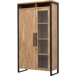 OMG Design Vitrine &raquo;Carriba Wohnzimmerschrank&laquo; H&ouml;he 190 cm, mit Soft-Close braun Holzwerkstoff Tropic, B/H/T: 104cm x 190cm x 45cm