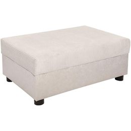 Collection AB Hocker &raquo;Parma, B: 98 cm&laquo; mit Federkern beige 100%Polyester B/H/T: 98cm x 42cm x 68cm, Cord Microfaser PRIMABELLE