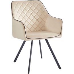 Kayoom Polsterstuhl &raquo;Stuhl Amber 125, Toller Stuhl aus Samt, mit Beinen aus Eisen&laquo; () 1 Stk.Toller Stuhl aus Samt, Glamour in Ihr Zuhause, mit Beinen aus 