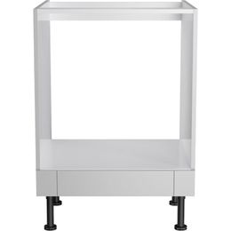 KOCHSTATION Herdumbauschrank &raquo;KS-Ahus&laquo; Breite 60 cm grau hellgrau, B/H/T: 60cm x 87cm x 58,4cm