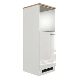 Flex-Well Backofen/K&uuml;hlumbauschrank &raquo;Lund&laquo; (B x H x T) 60 x 168 x 60 cm, mit hoher Nische f&uuml;r Einbaubackofen grau Holzwerkstoff Rauchgrau, B/H/T: 60cm x 168,5cm
