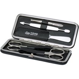 ERBE&reg; Erbe ERBE Manik&uuml;re-Etui &raquo;B&uuml;gel-Lederetui mit Druckknopf&laquo; best&uuml;ckt mit Solinger Premium Stahlwaren schwarz B/H/T: 65mm x 145mm x 20mm 5