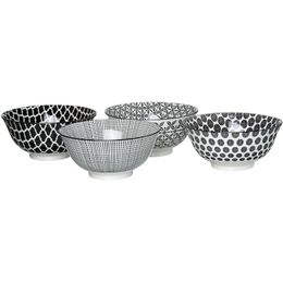 Ritzenhoff & Breker M&uuml;slischale &raquo;Takeo&laquo; 4 Stk. aus Porzellan skandinavisch-schlichter Touch, 650 ml schwarz Porzellan &Oslash; 15,5cm
