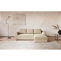 COTTA Ecksofa &raquo;Drift L-Form mit Recamiere, B: 253 cm&laquo; optional auch mit Schlaffunktion, Wellenunterfederung beige 96% POLYESTER (PES) 4% POLYAMID(PA) 
