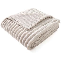 OTTO home Wohndecke &raquo;Millara&laquo; Kuscheldecke in Cord-Optik, 150x200 cm, Wohndecke, Sofadecke beige Polyester B/L: 150cm x 200cm
