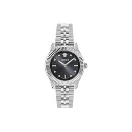 Versace Damen Quarzuhr &raquo;GRECA TIME&laquo; Armbanduhr, Damenuhr, Swiss Made, Edelstahlarmband, analog, Diamant Einheitsgr&ouml;&szlig;e