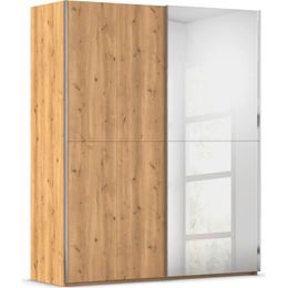 Rauch Schwebet&uuml;renschrank &raquo;Kleiderschrank Schrank Garderobe Schlafzimmerschrank SCALE-WOOD&laquo; edle geteilte Front in massiver Asteiche mit Spiegel MADE 