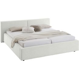 Meise M&ouml;bel meise.m&ouml;bel Polsterbett &raquo;Cube wahlweise mit Matratze und Bettkasten&laquo; extra flaches Kopfteil, erh&auml;ltlich in den Breiten 140cm, 160cm & 180cm wei&szlig; 