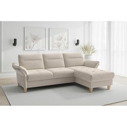 Sit & More sit&more Ecksofa &raquo;Pamela, L-Form, B:230 cm&laquo; mit Federkern 100% Polyester B/H/T: 230cm x 90cm x 164cm, Chenille, Recamiere rechts, ohne Bett,ohne 